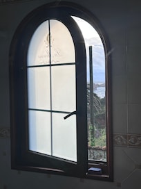 View from bathroom window!