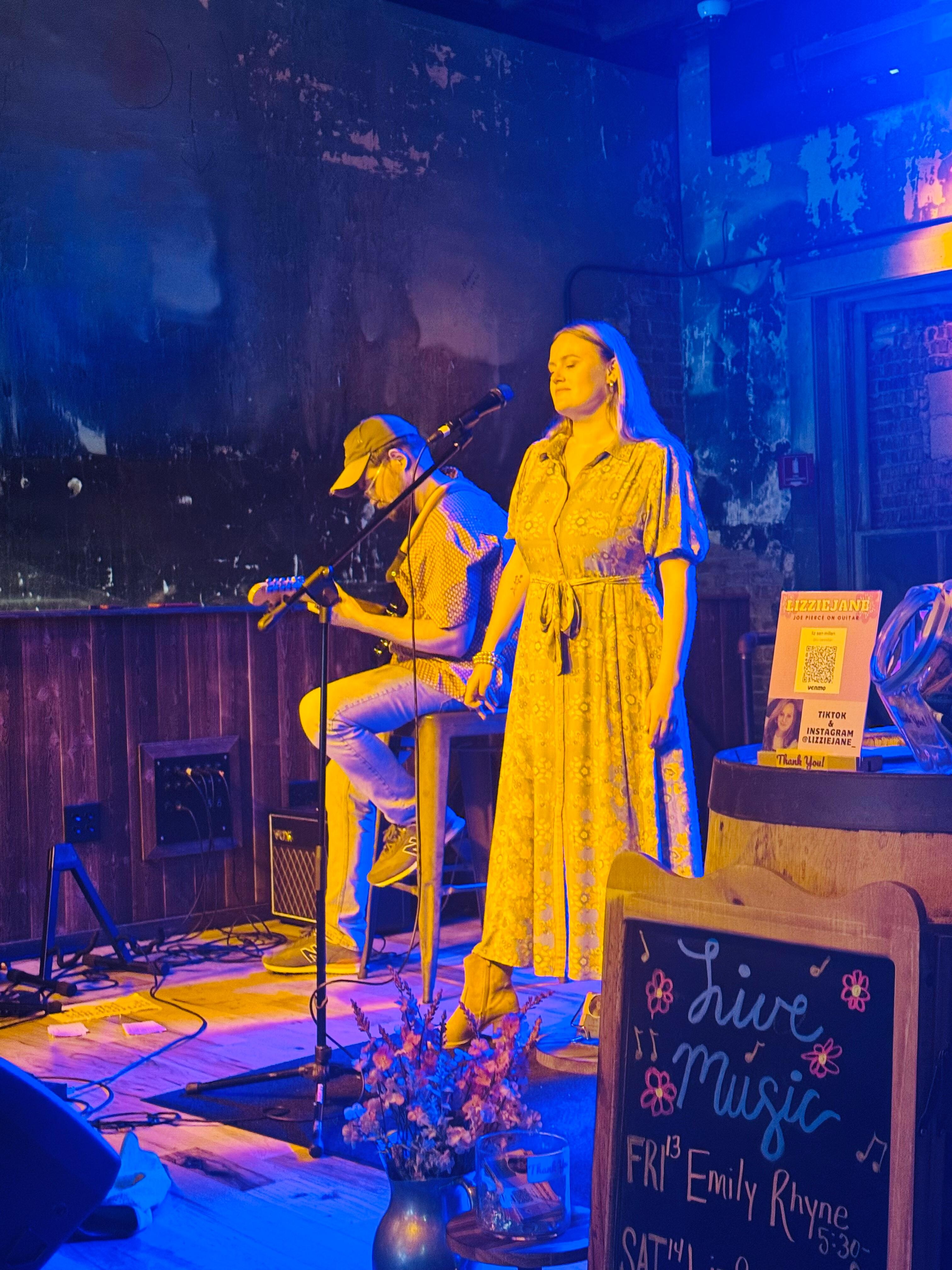 Across the street from the Mulberry-my daughter, Lizzie San Millan singing at ole red on Blake Shelton’s stage! Great weekend stay! It’s perfect. 