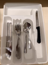 Talheres fornecido pelo o Hotel sob solicitação.