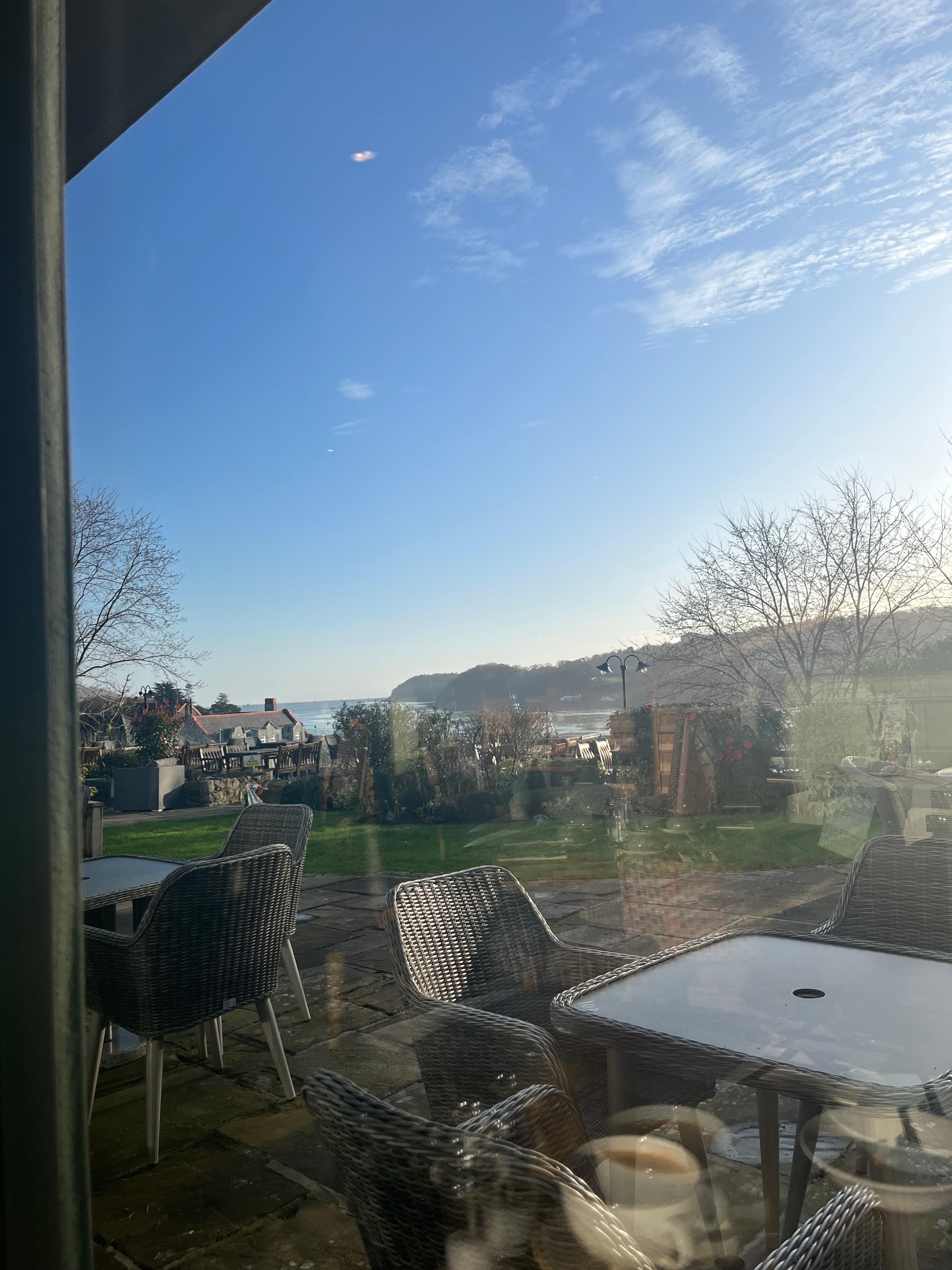 View from hotel garden room 