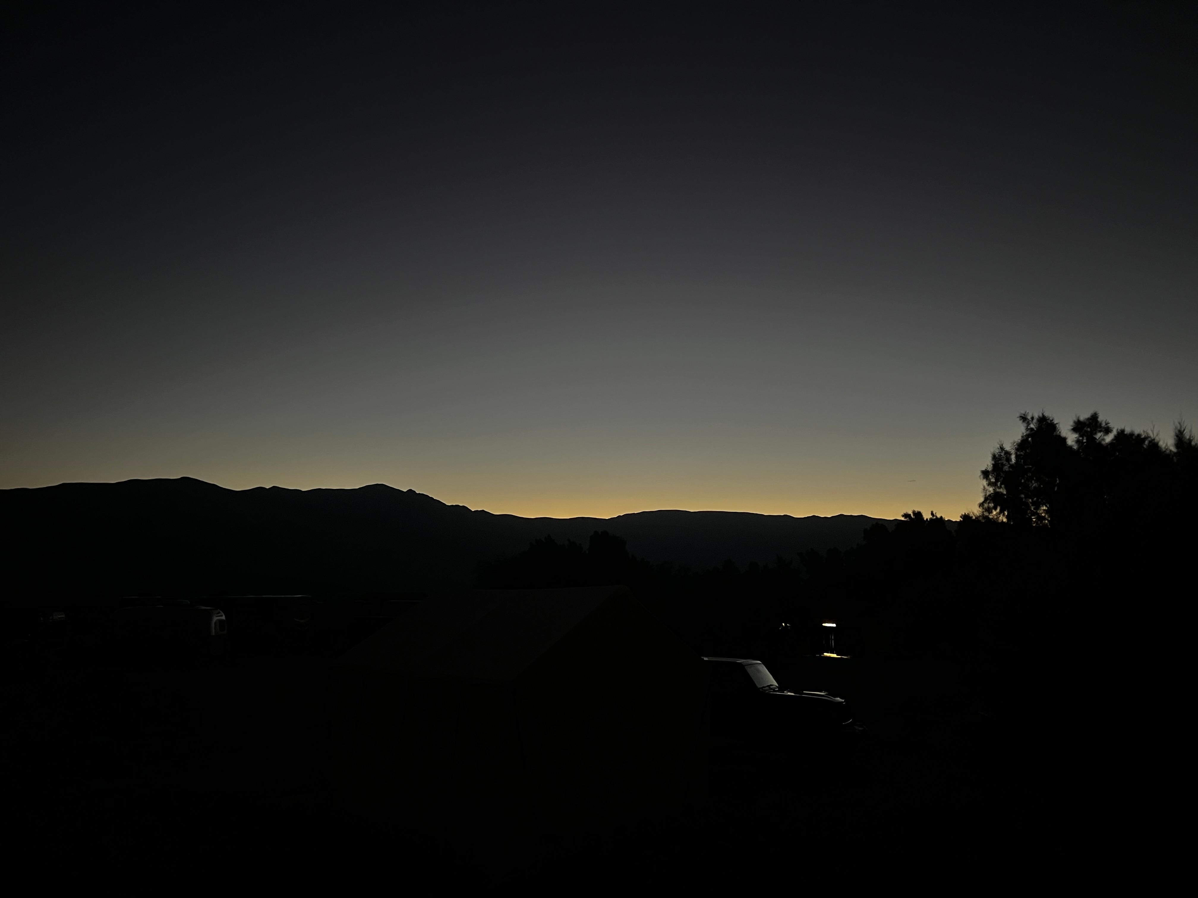 Sunset behind our room.