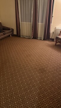 Here is the stained carpet