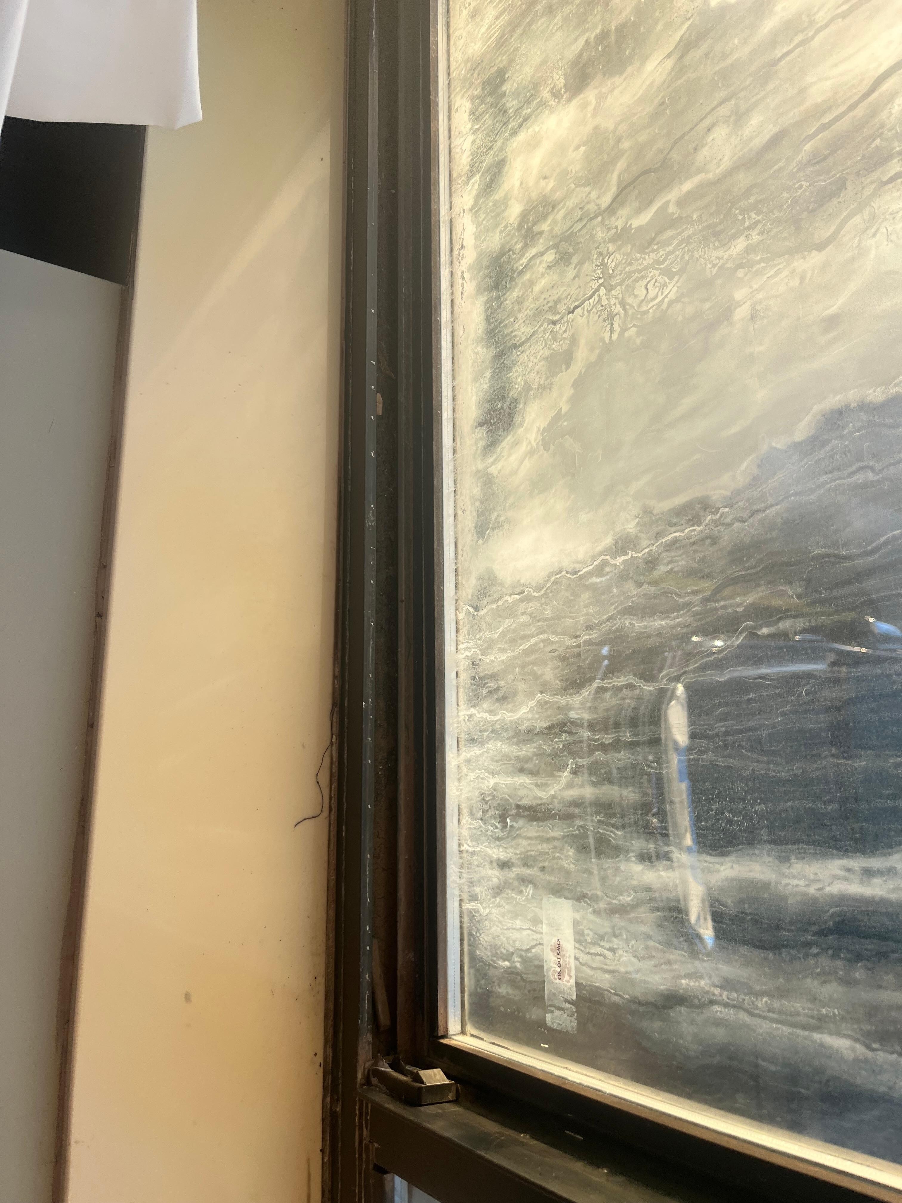 Dirty and broken window 