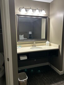 Blow dryer under vanity