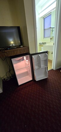 TV and Mini fridge