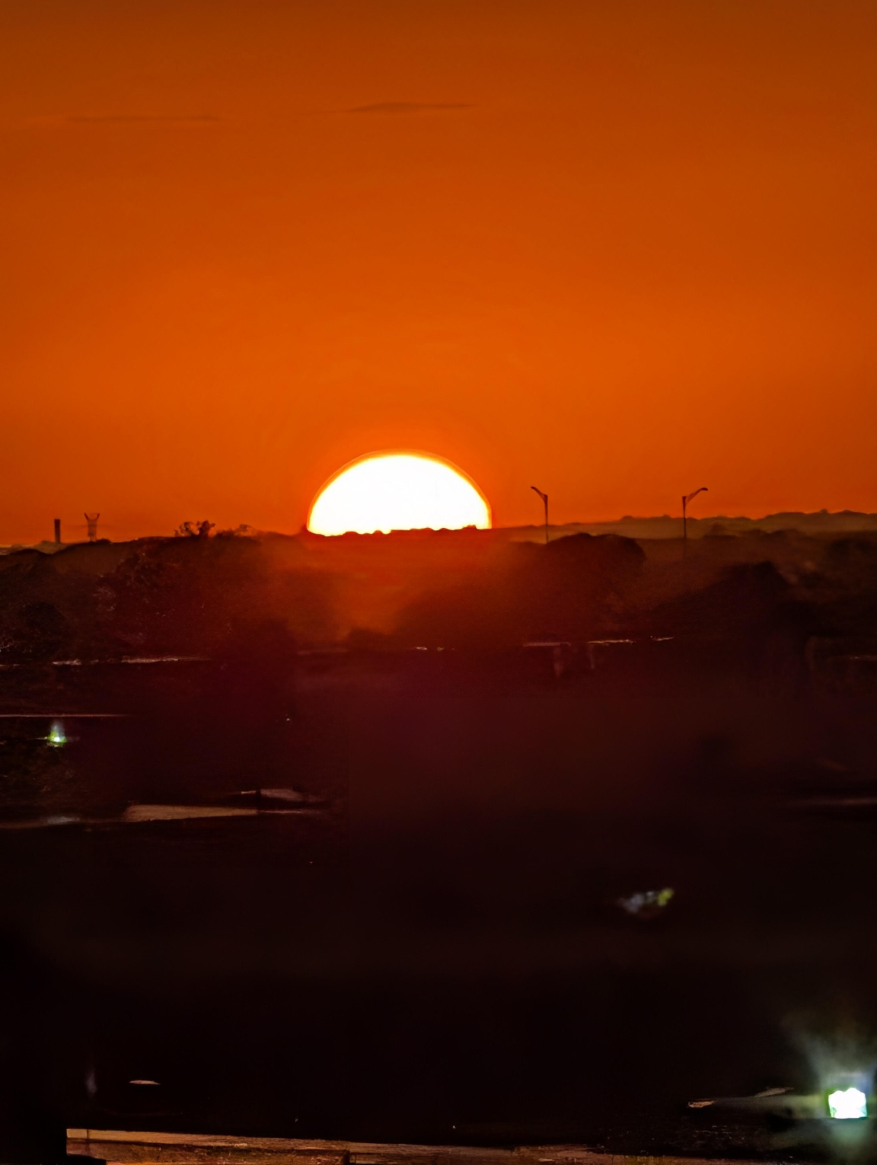 Sunset our last night outside the hotel 