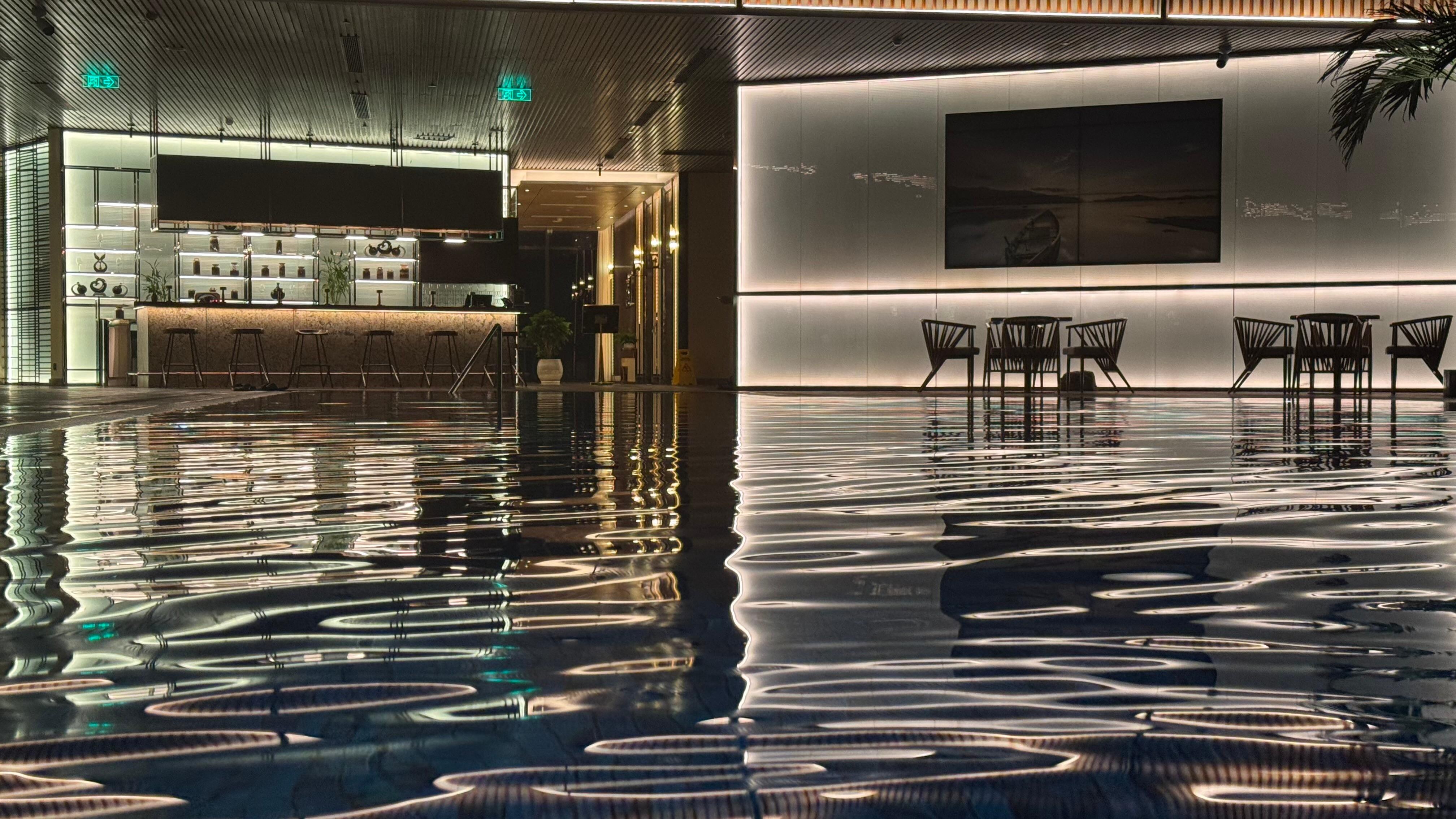 Swimming pool at 7pm