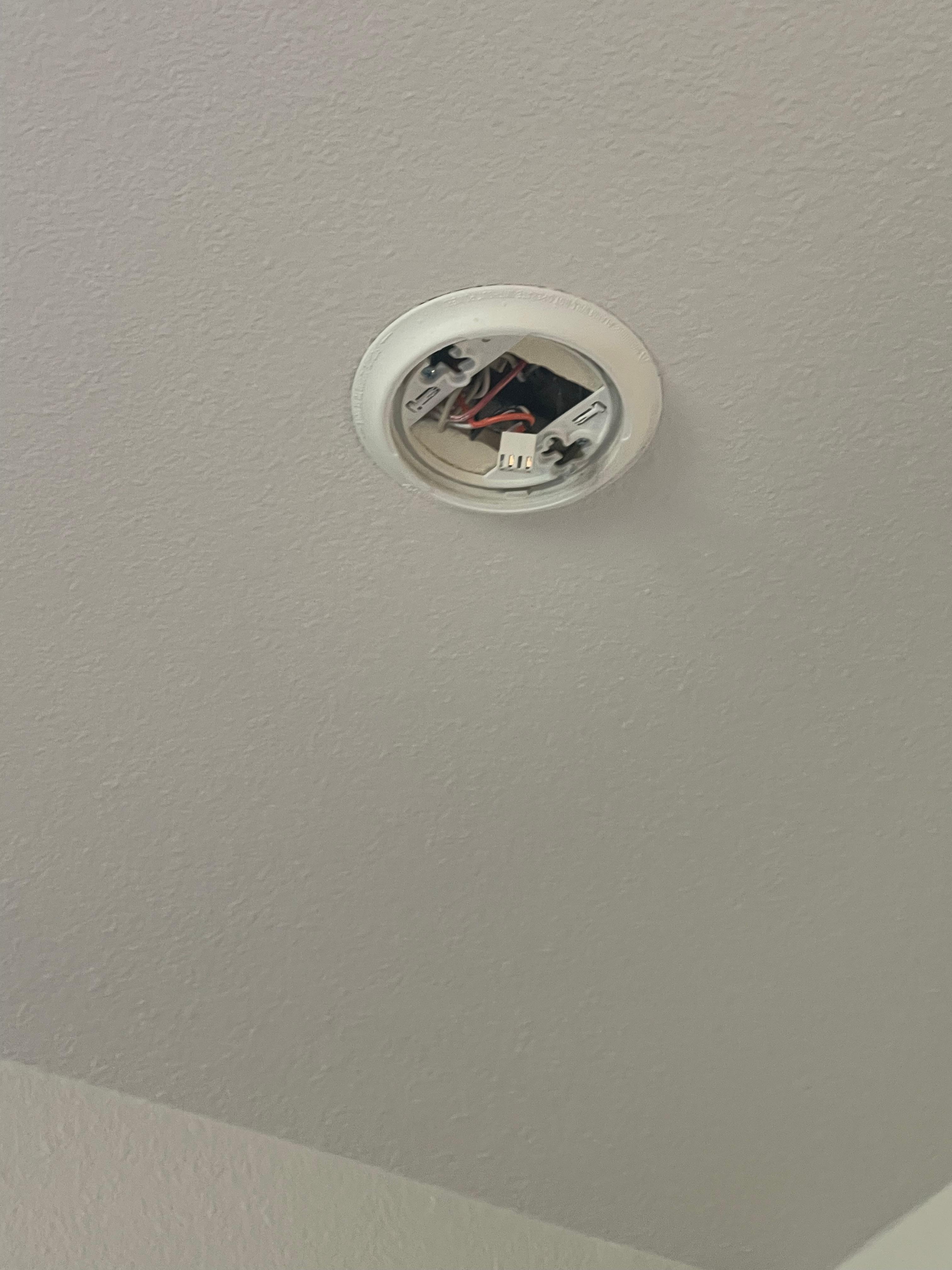 Missing smoke alarm
