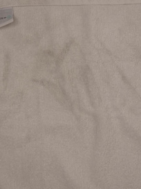 This was the towel we were left with to step out of the shower. Stained. The bed was not completely made and the room had a bad odor. I had to ask for an air freshener.