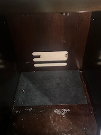 Mini fridge was removed and inside was disgusting