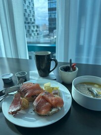 Club lounge breakfast. Yum.