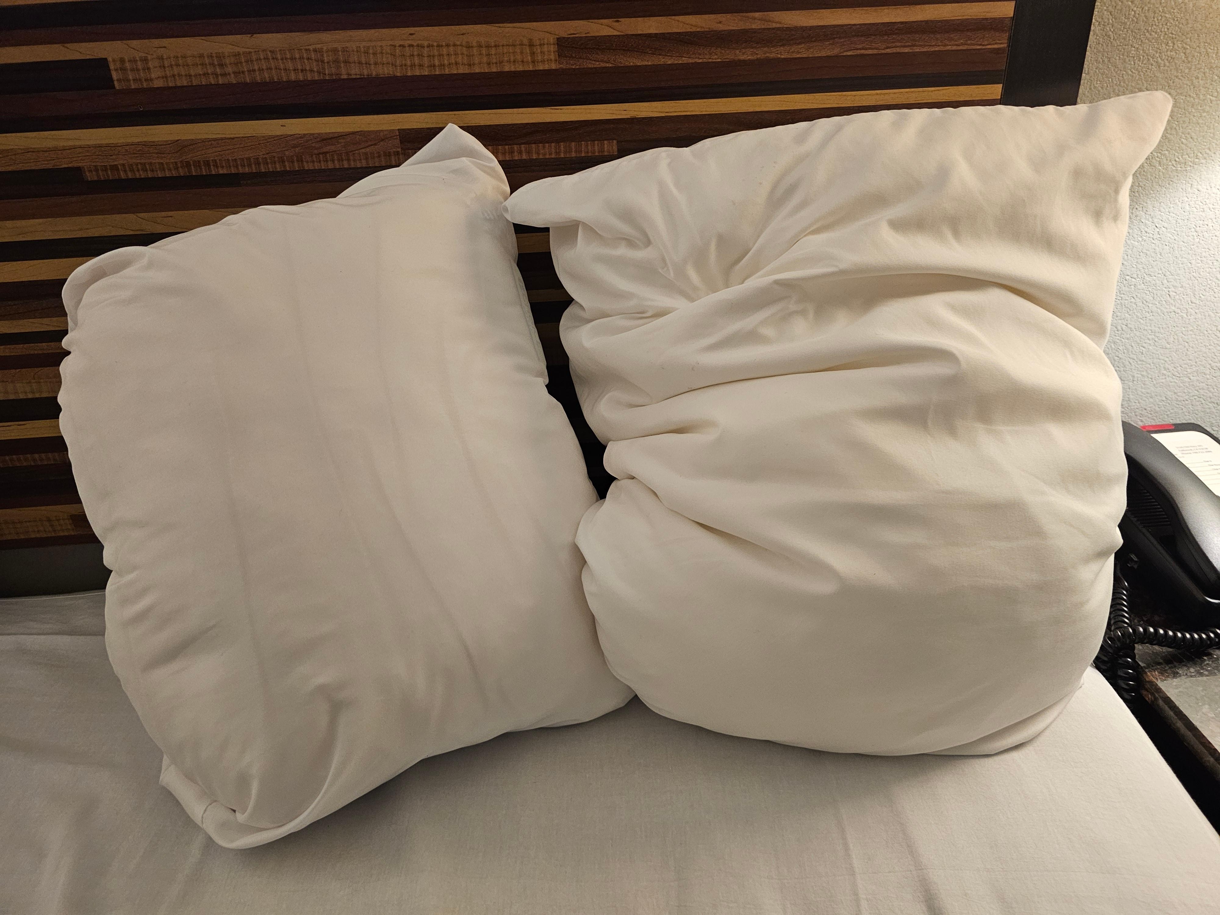 Pillows were too small
