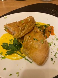Restaurant dinner in hotel