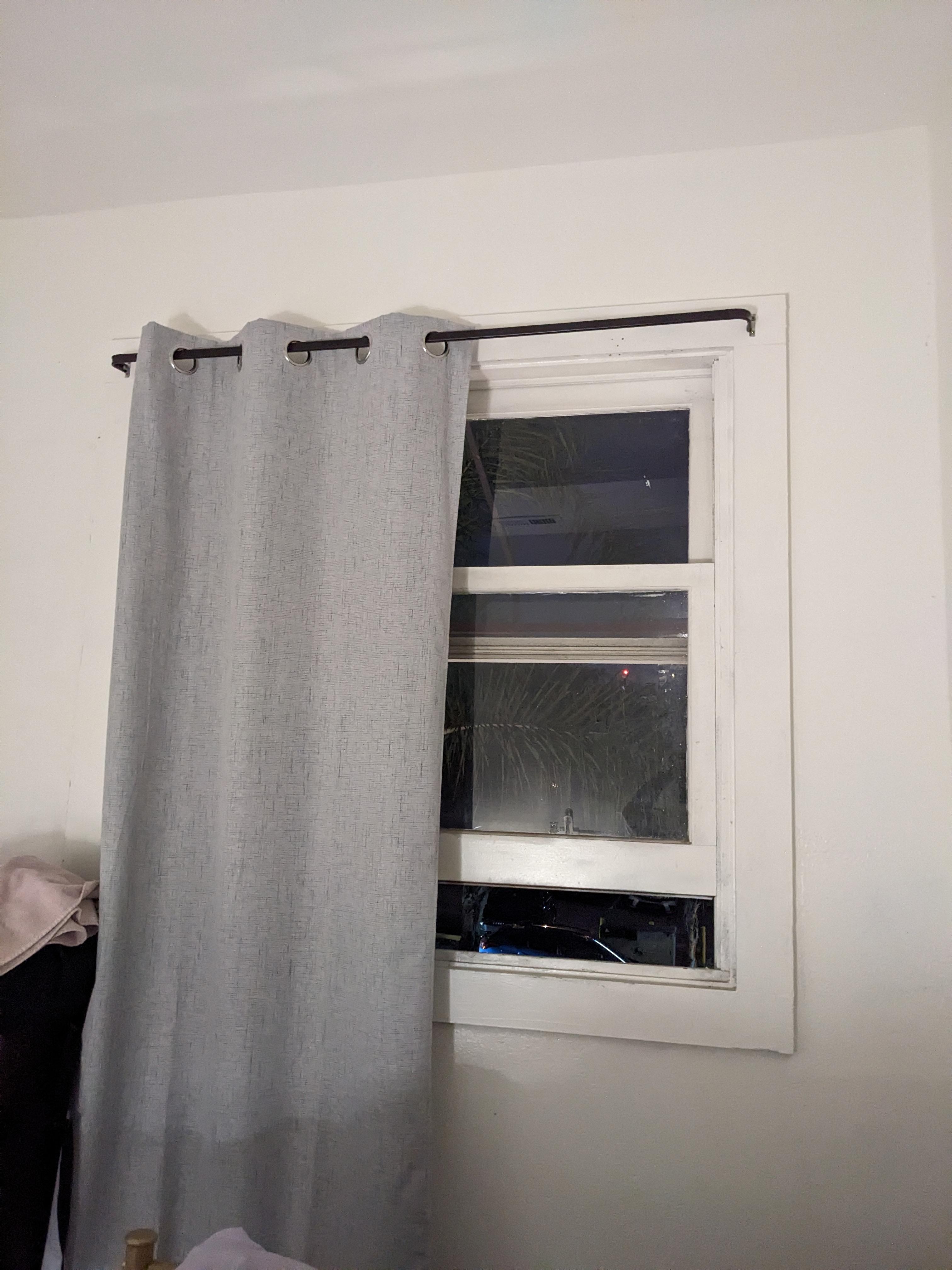 Blackout curtain not terribly useful if only 1/2