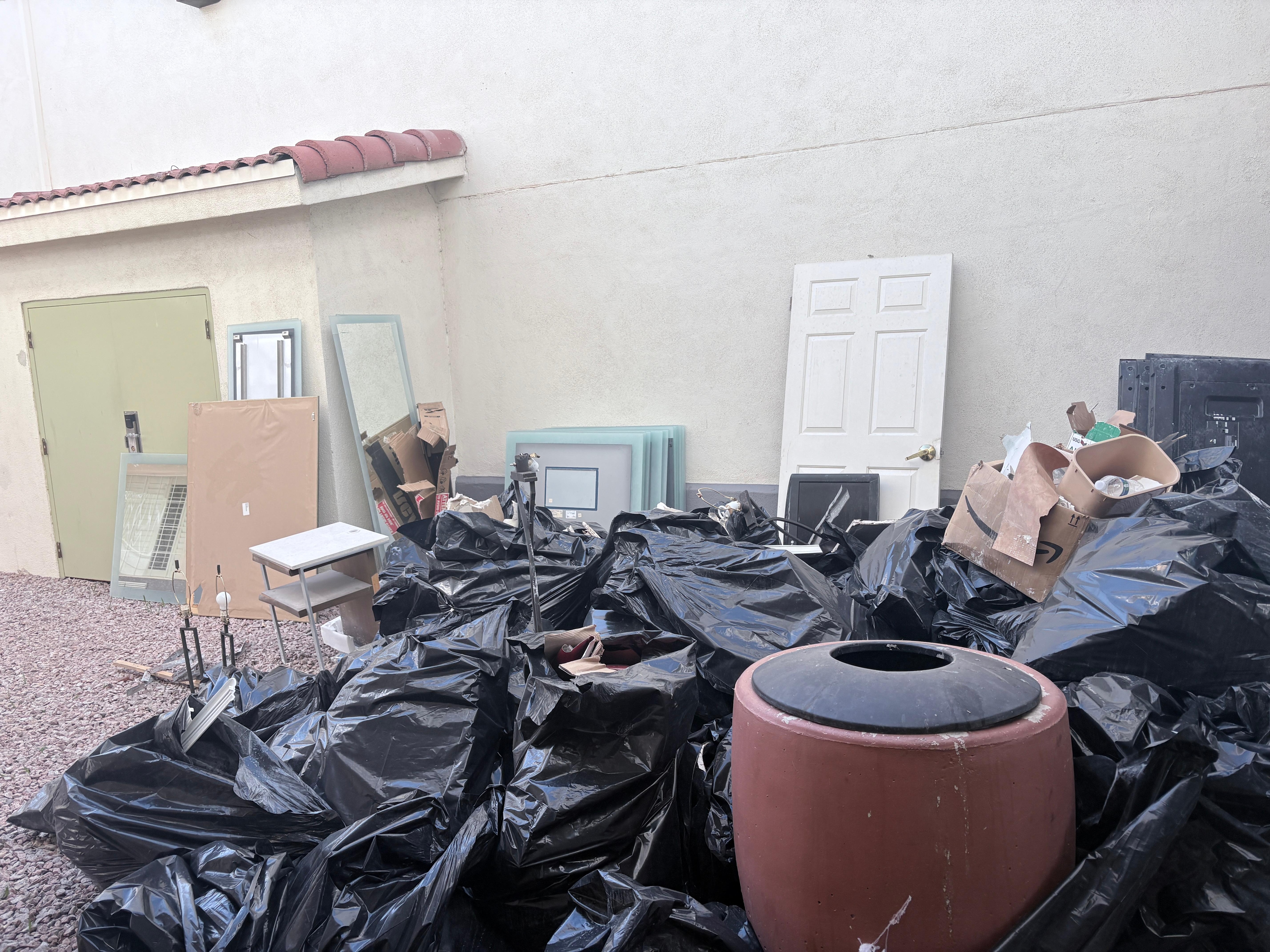 Trash out side my room 