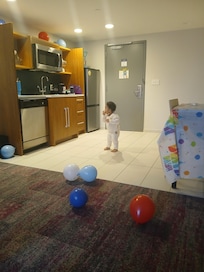 My son in the kitchen