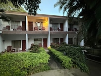 Most rooms appeared to overlook the poolside courtyard.