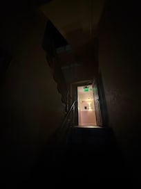 Dark stairwell. No lights. Daughter fell in darkness and injured her ankle.
