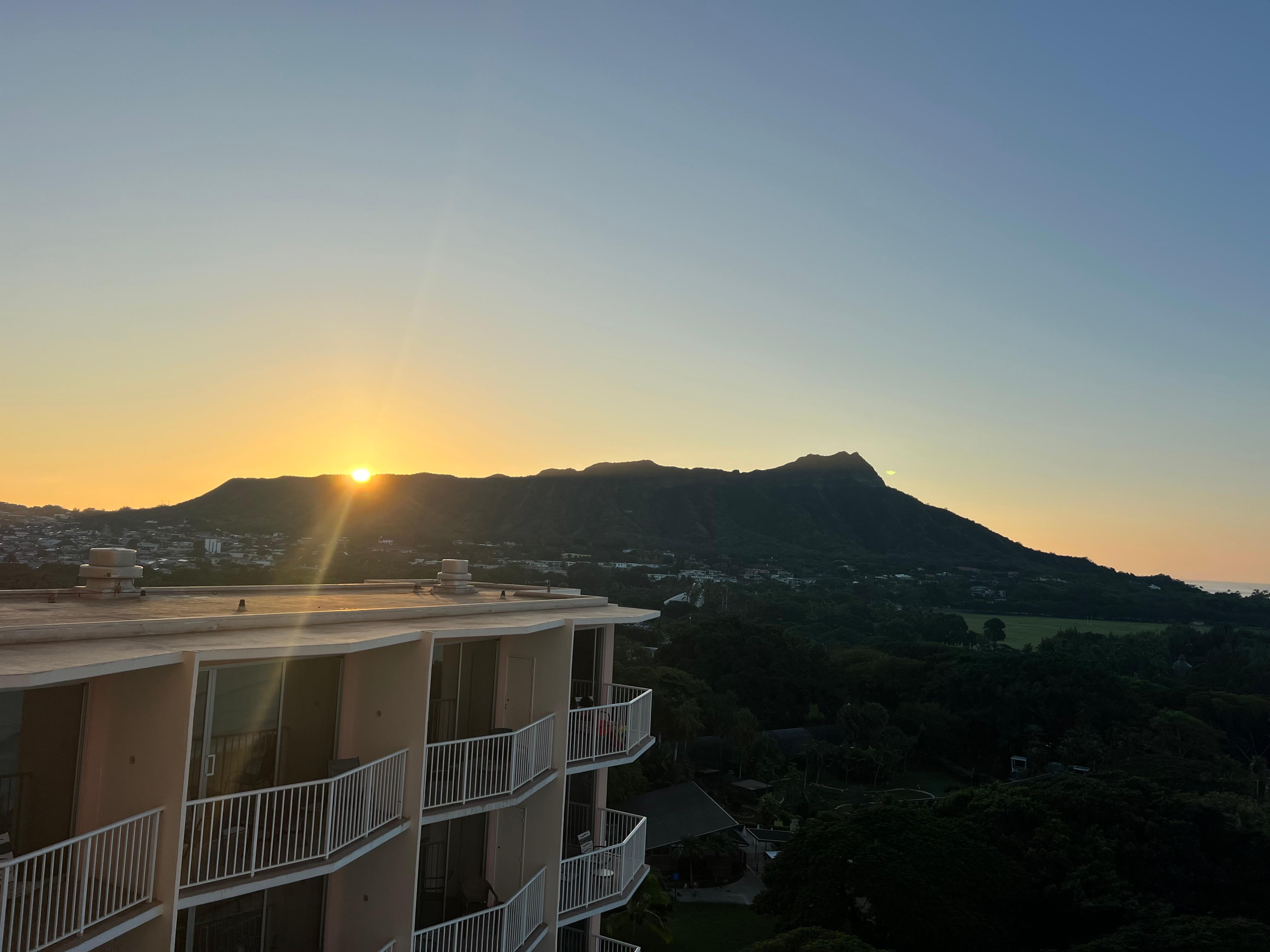 Loved having a coffee on the balcony and watch the sun rise!