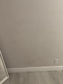 Dirty walls in living room and throughout