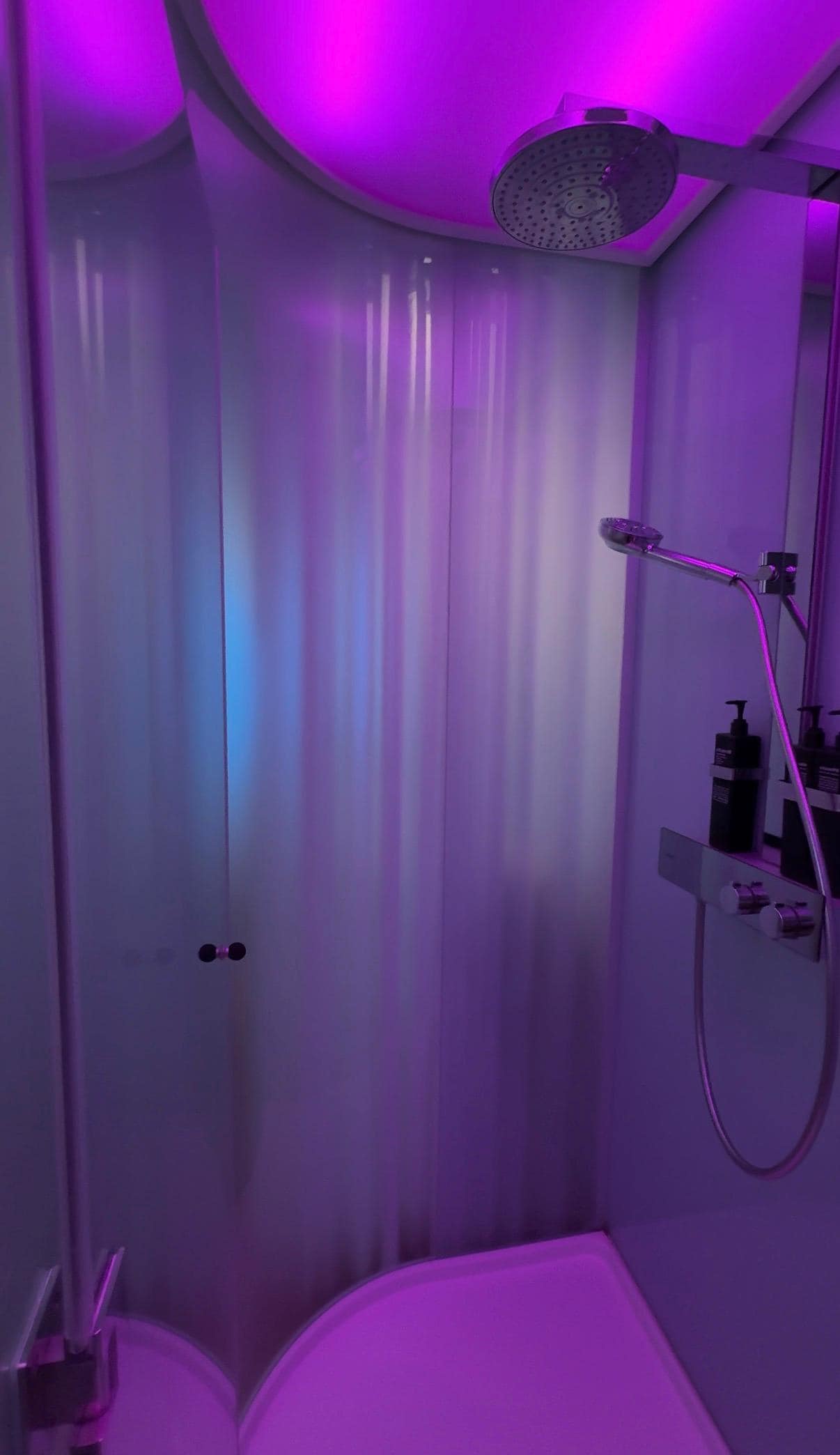 This shower was great with both a shower head and a waterfall head