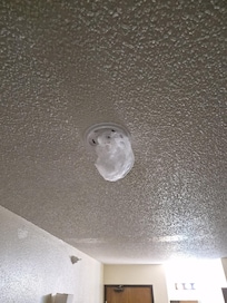 This was where the smoke detector should have been