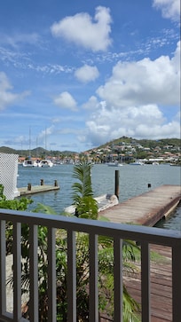 View from our room with direct access to marina. Lovely view.