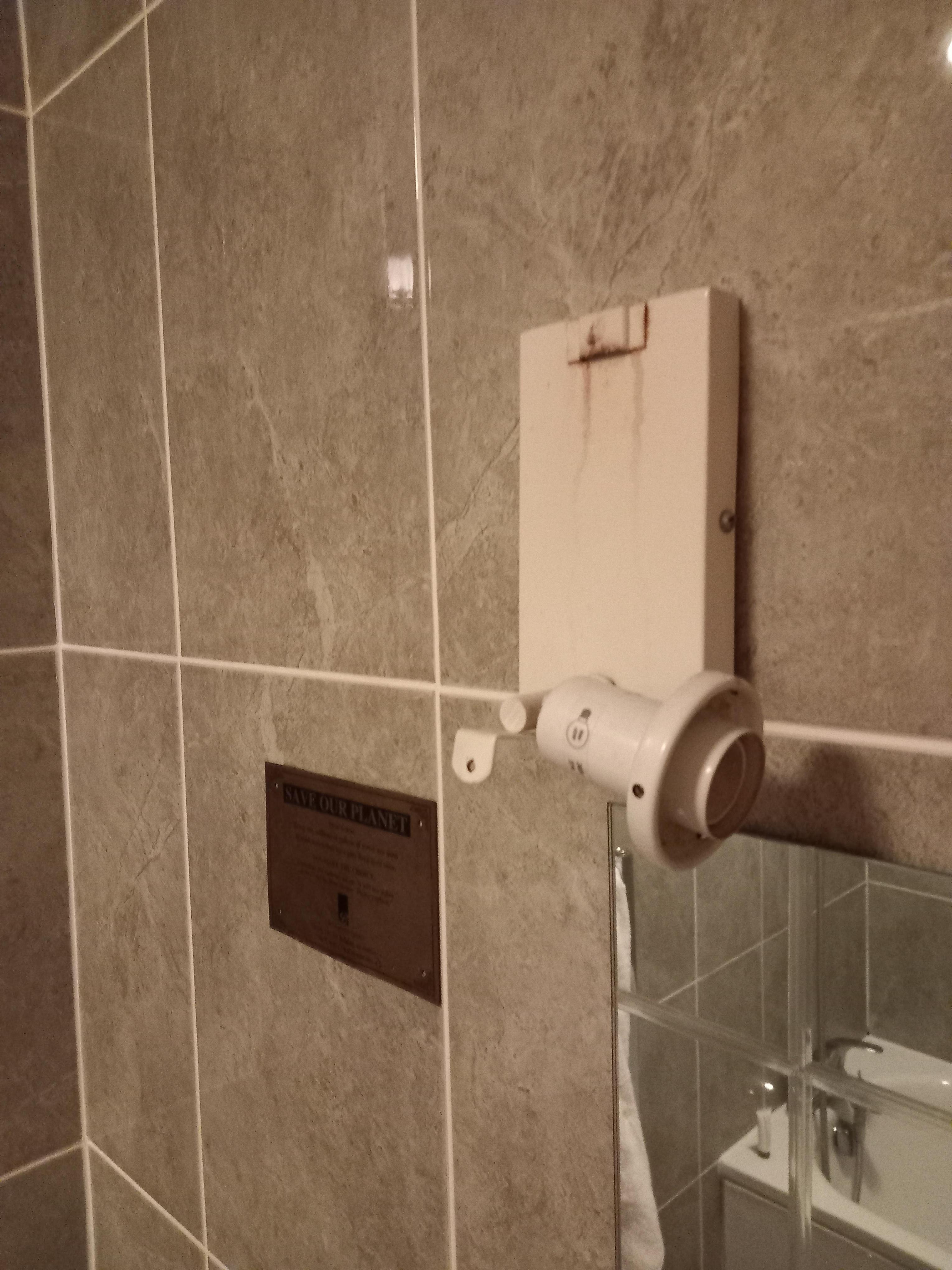 Light in bathroom over the sink was broken