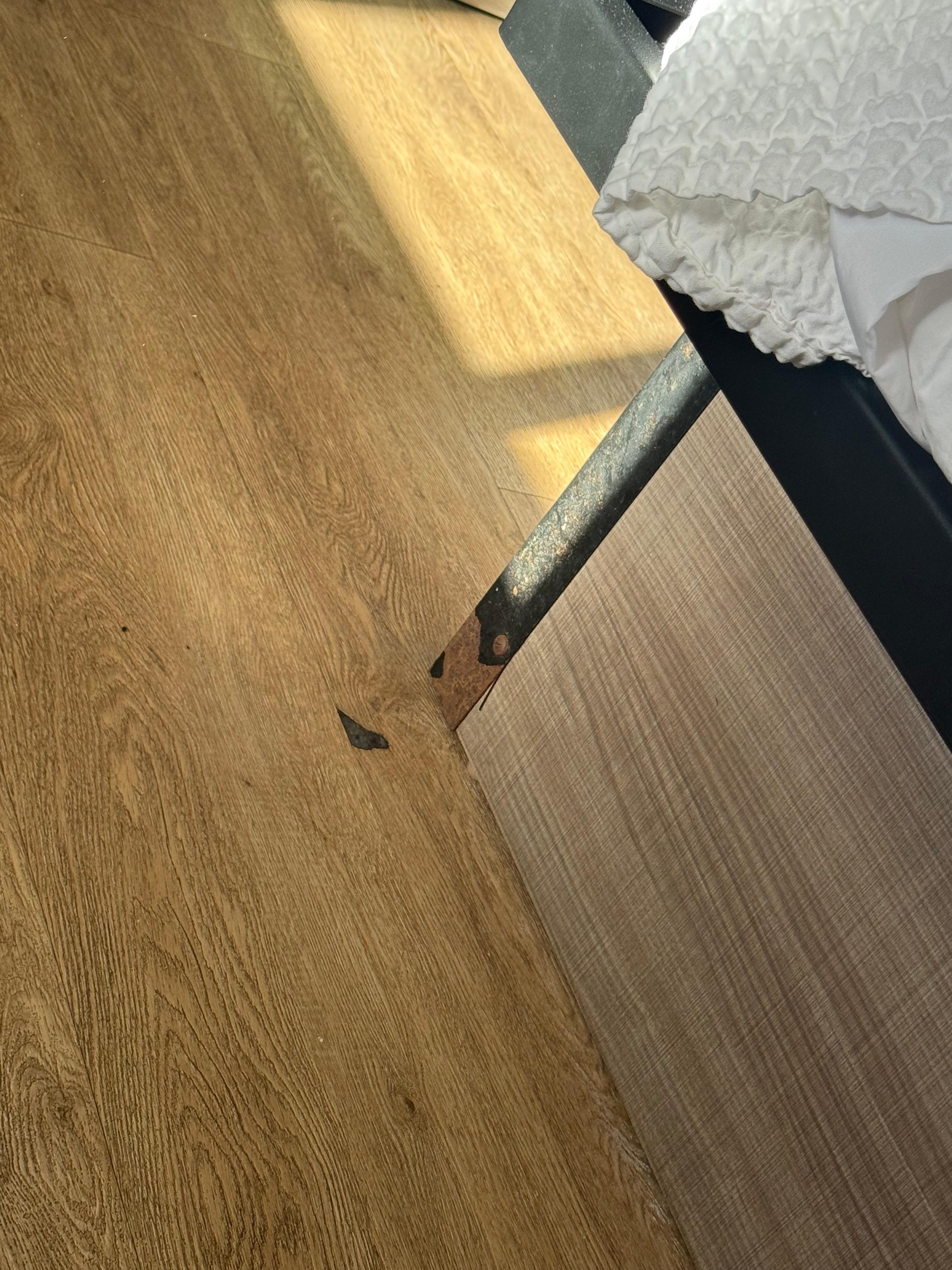 Chipped away foundation 