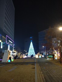 クリスマスシーズンだったこともあり、すぐ下のオープンスペースが綺麗でした