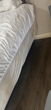 Stains on the bed