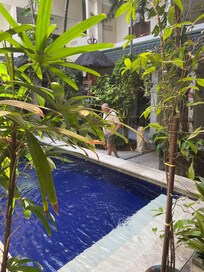 Tiny shaded plunge pool