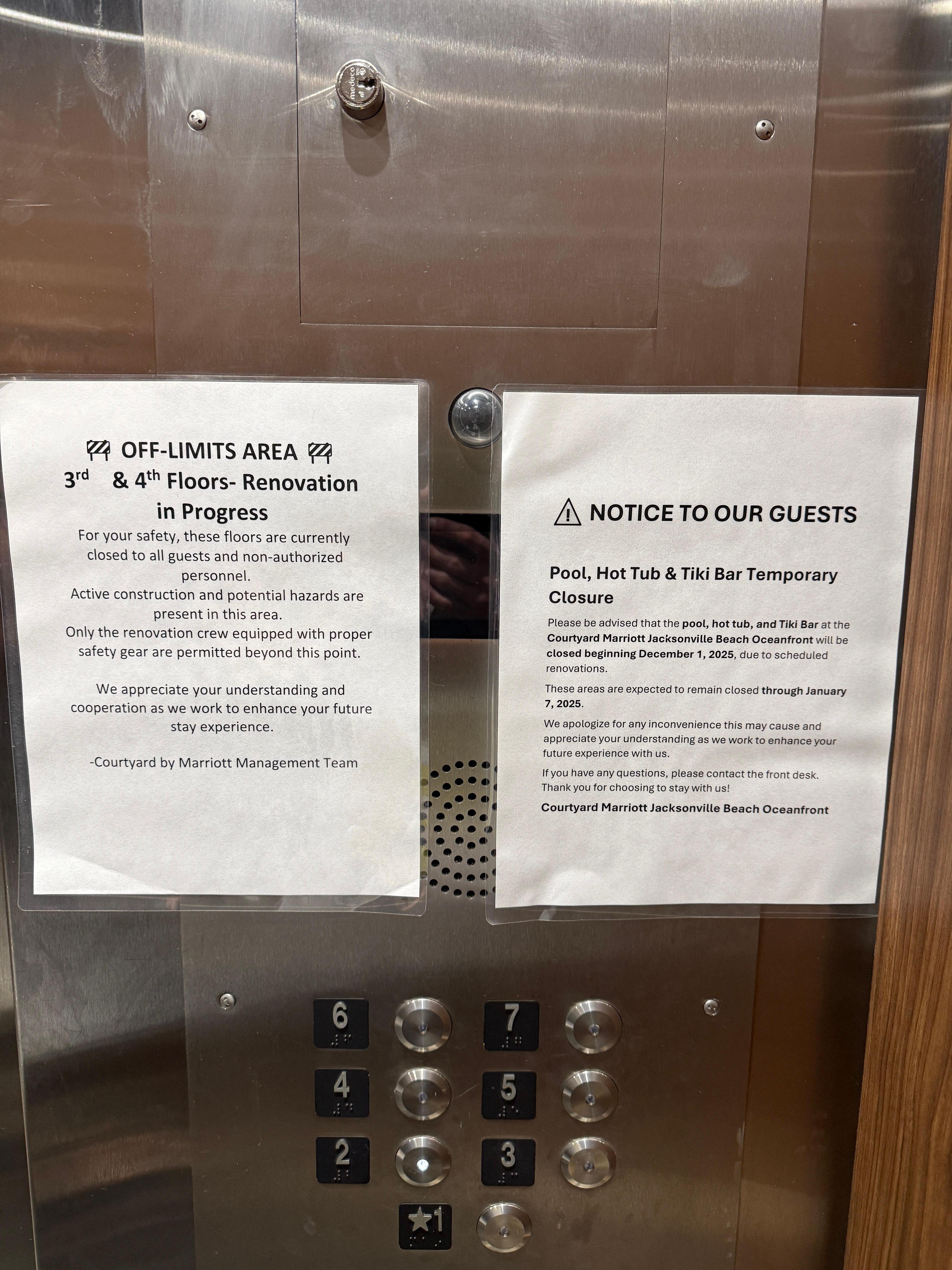 Was not told before booking about the construction. 