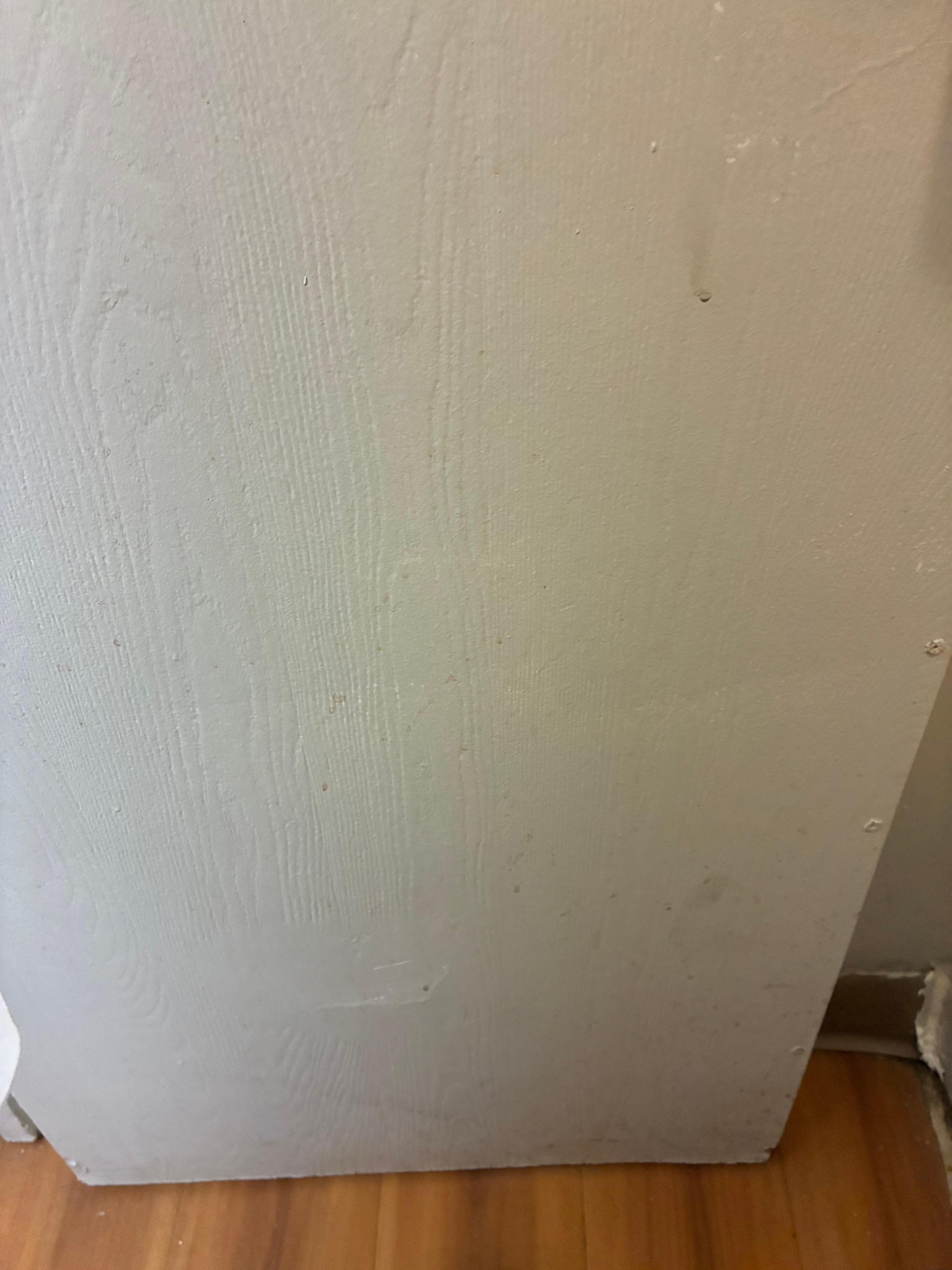 Bathroom door had blood on it