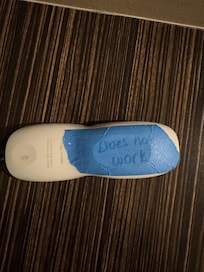 Broken tv and remote. They didn’t fix it then just put tape on it