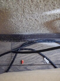 Cheeto crumbs and trash that also wasent ours