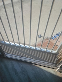 Balcony with no space to even step on.