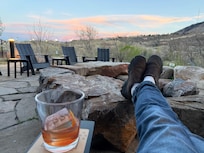 Fire pit and cocktails