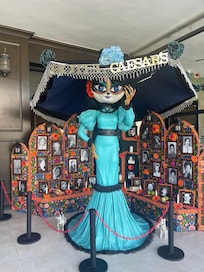 Decorations at entrance for día de Los muertos
