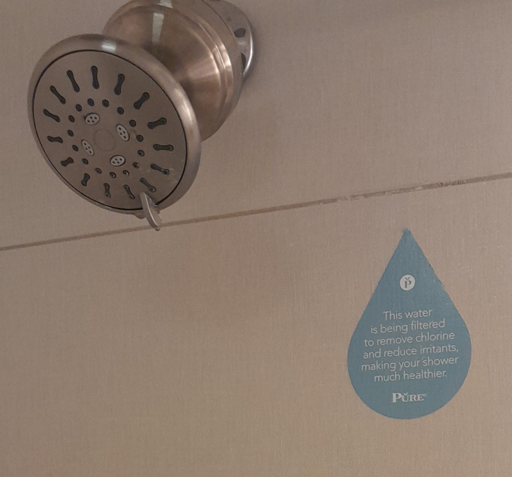 Water pressure was awesome but very low ceiling in shower.  The water felt nice