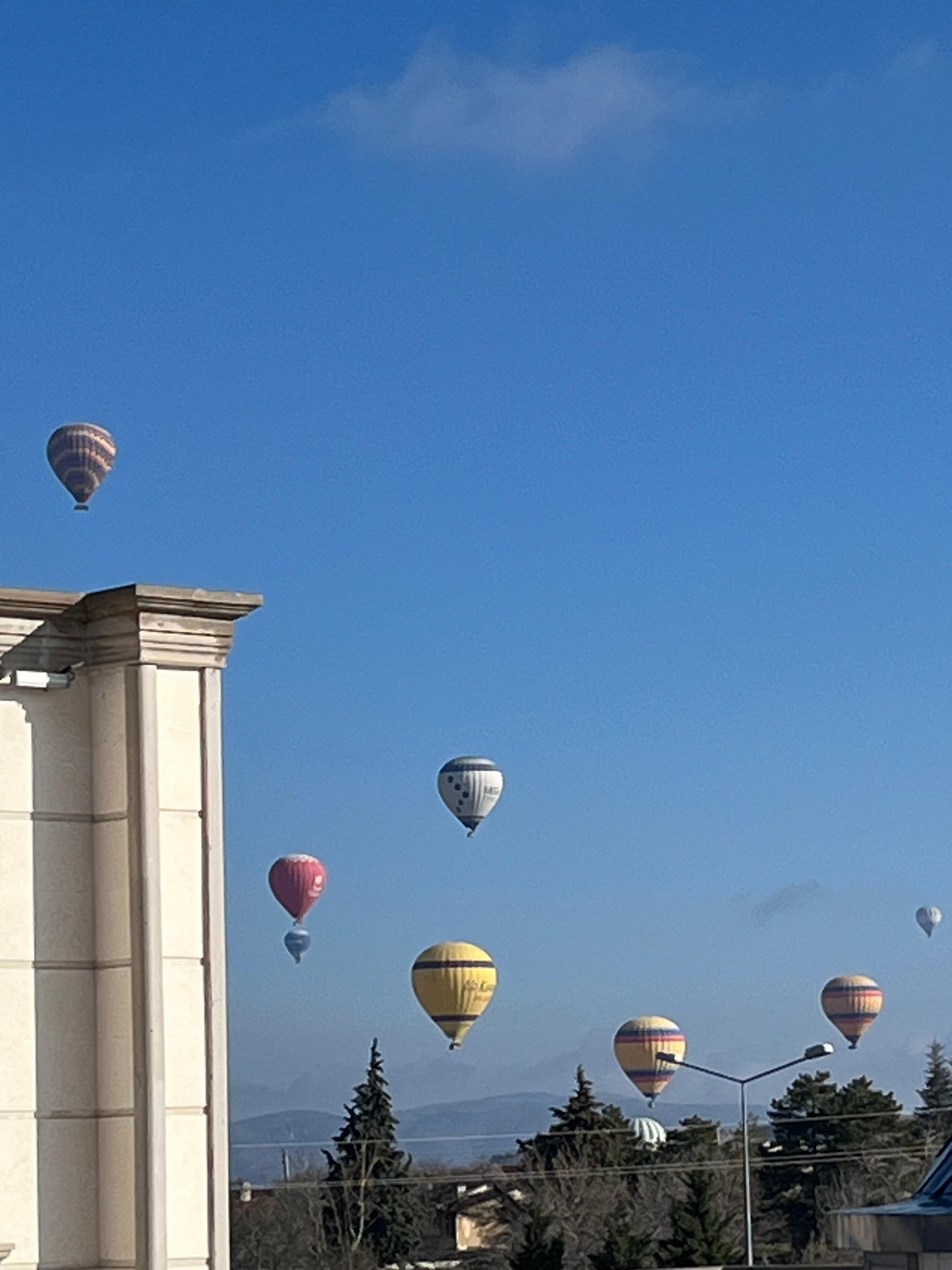 We could see the ballons from our room