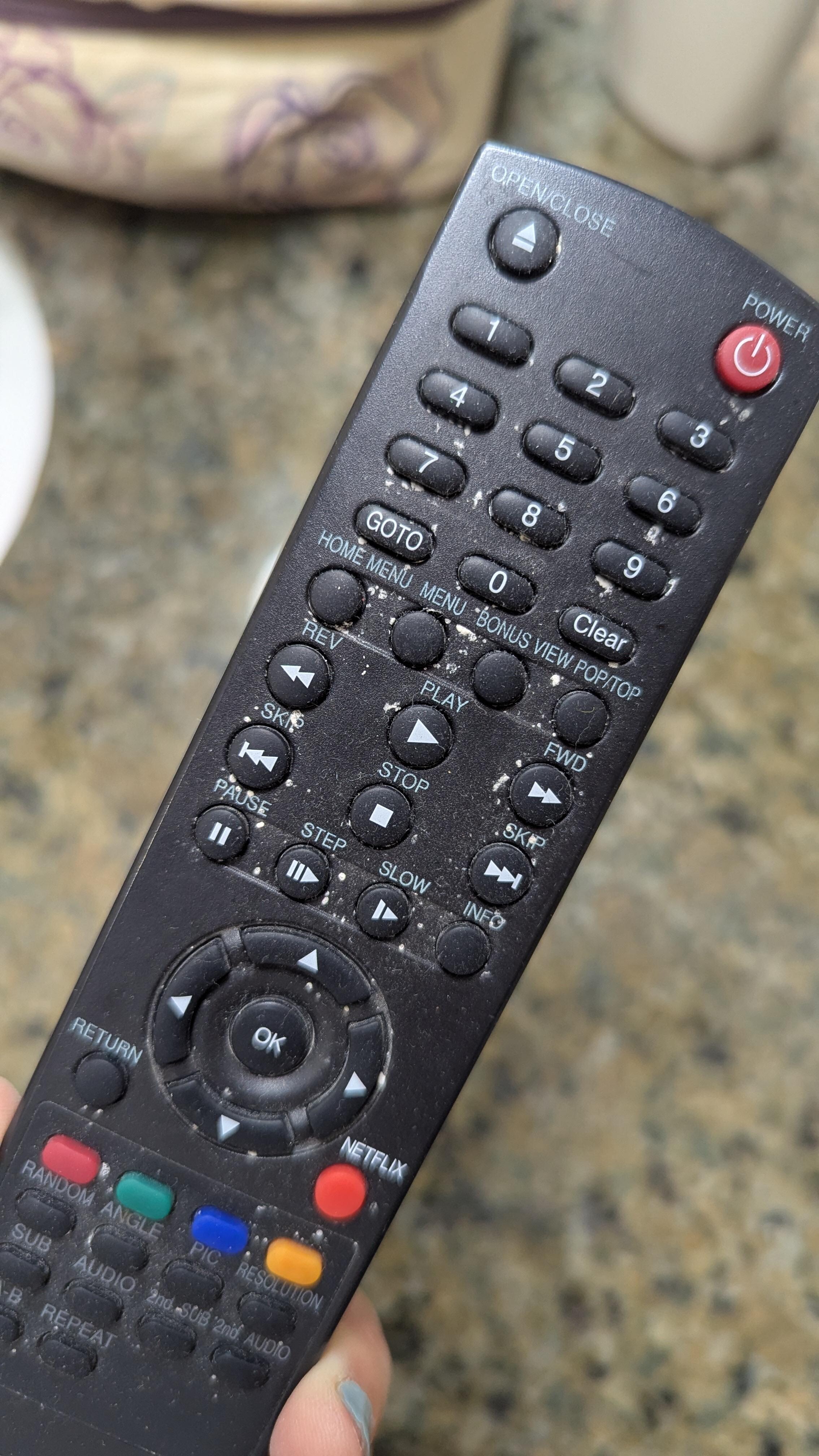 Dirty remote.