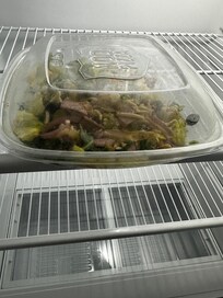 Rotten food in the fridge