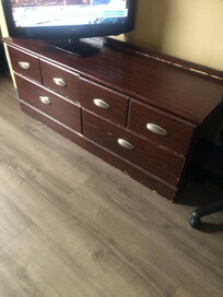 Scratched up old dresser