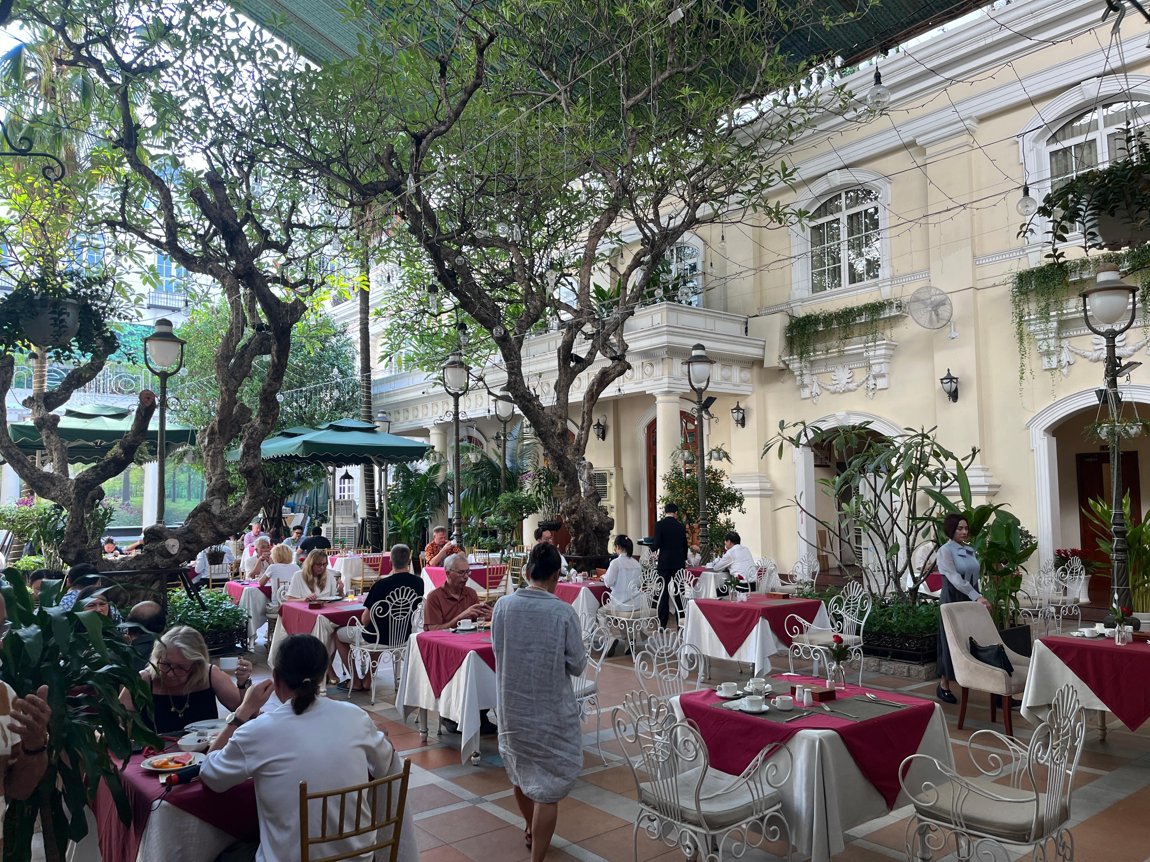 Courtyard for breakfast