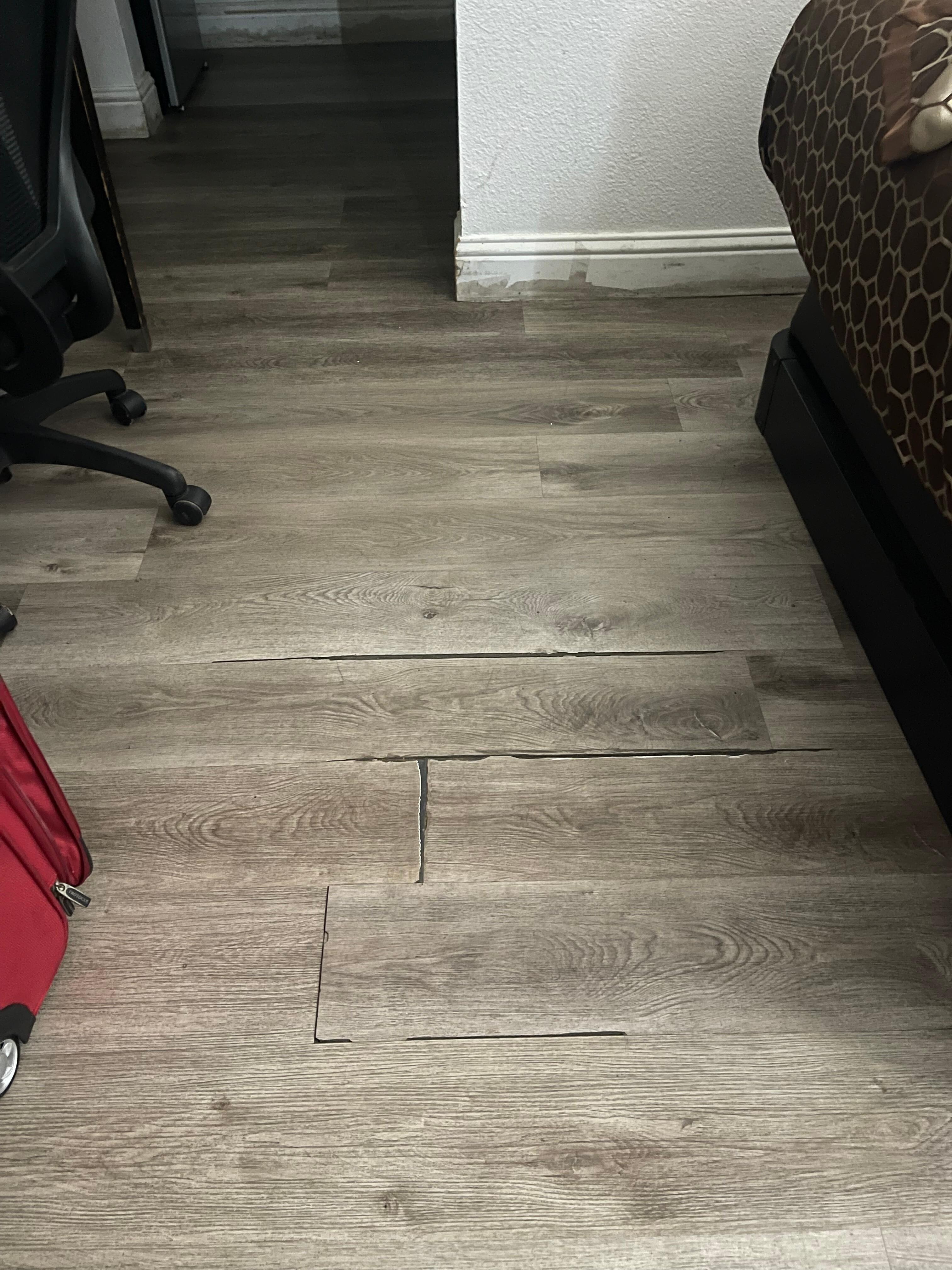 Floors had cracks 