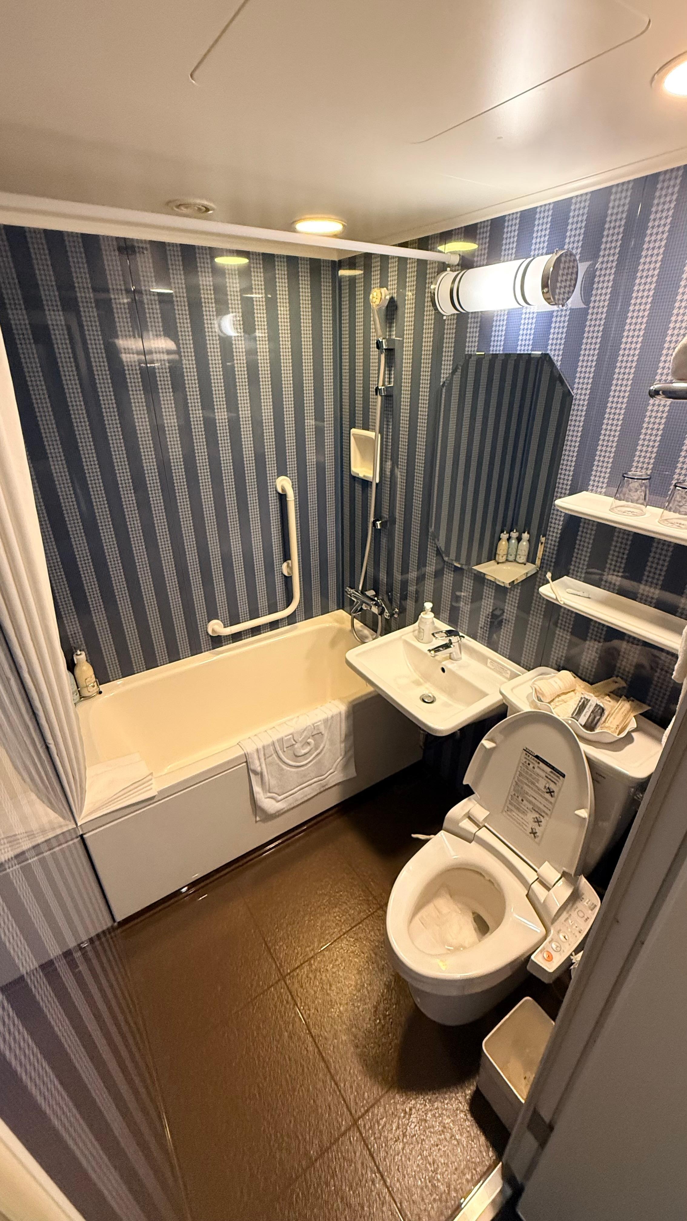 Tub shower, nobody uses tubs these days, should have been a nice walk in shower