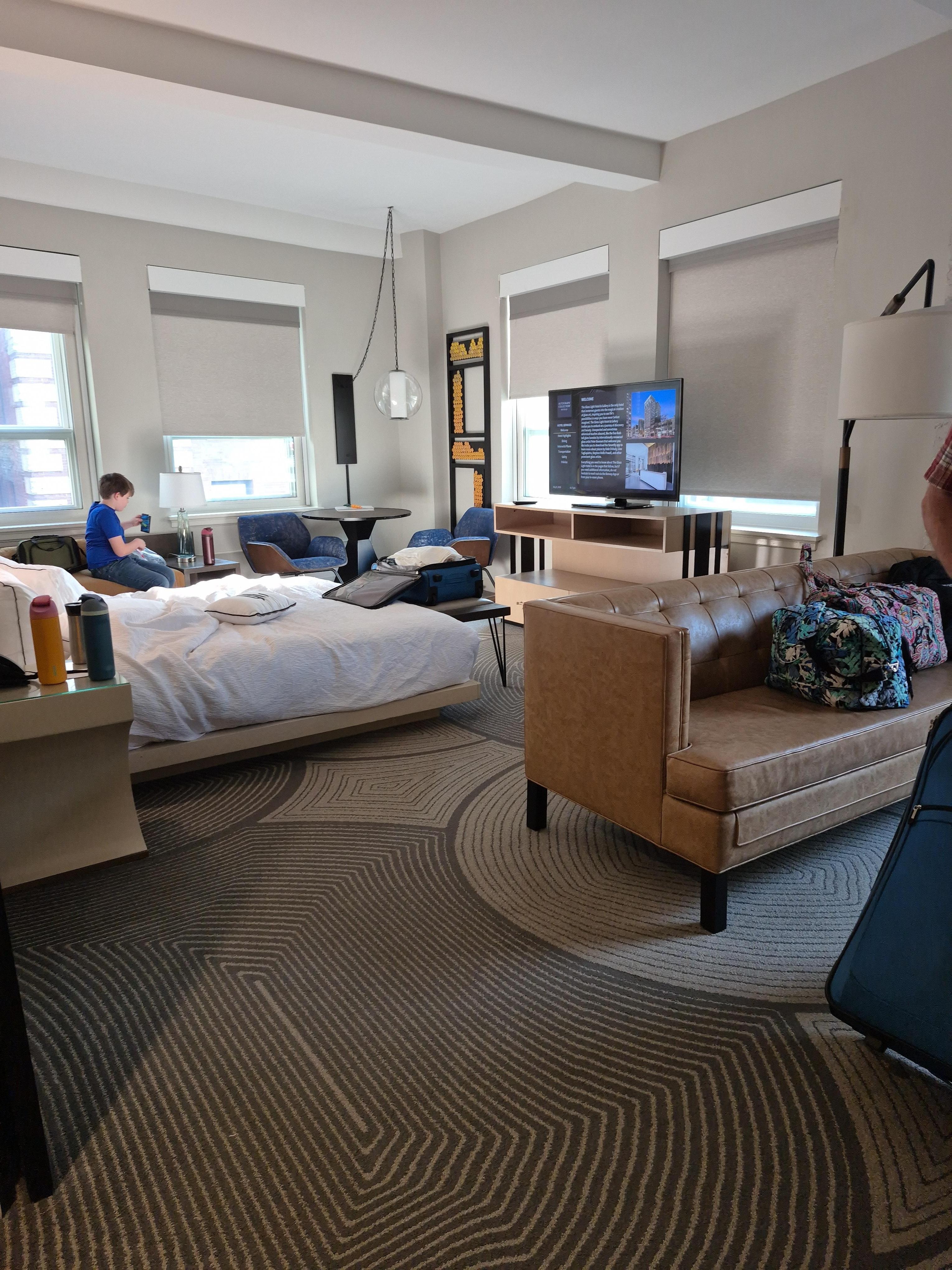 Spacious room great views