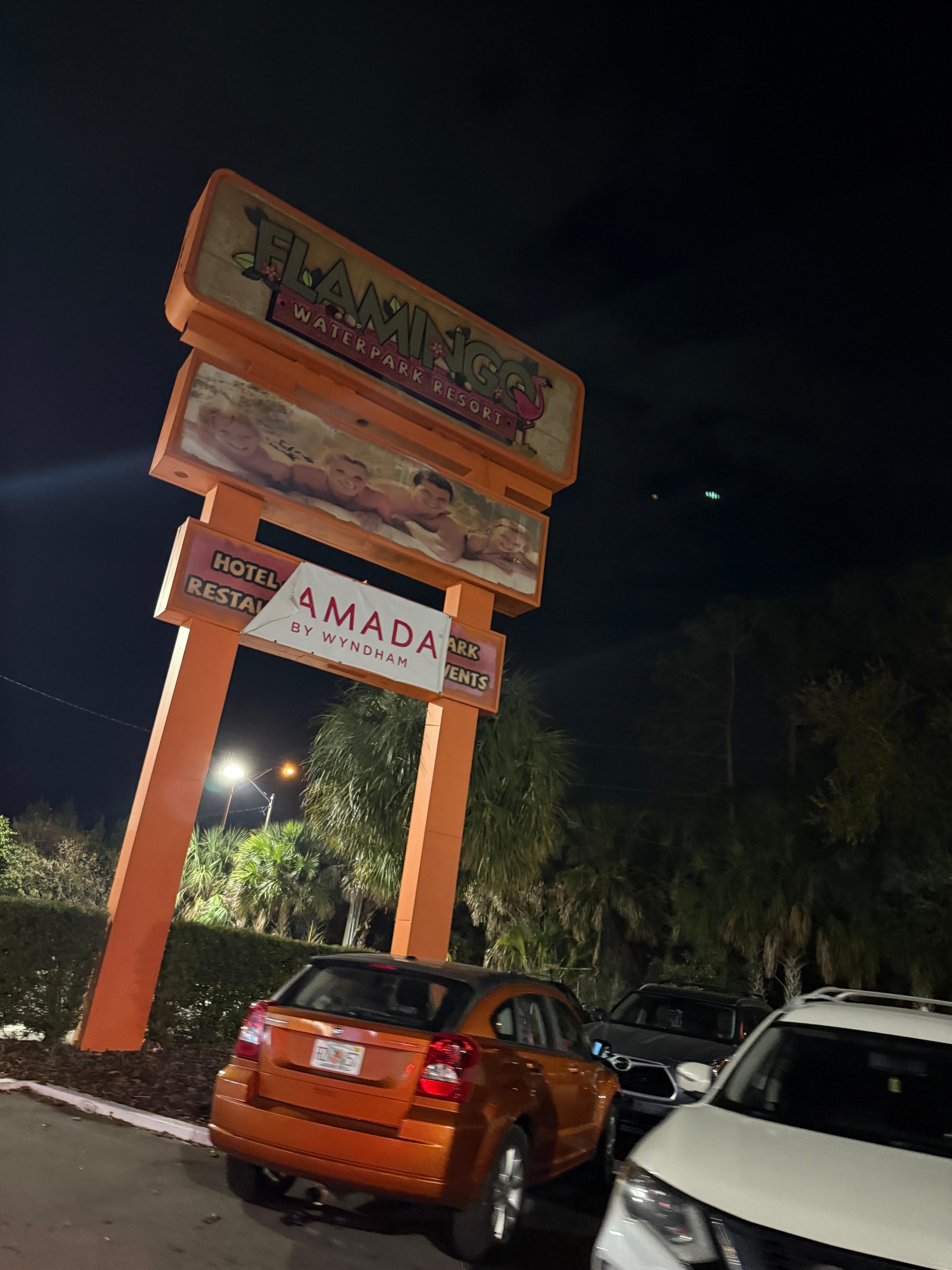 Hotel sign at the entrance