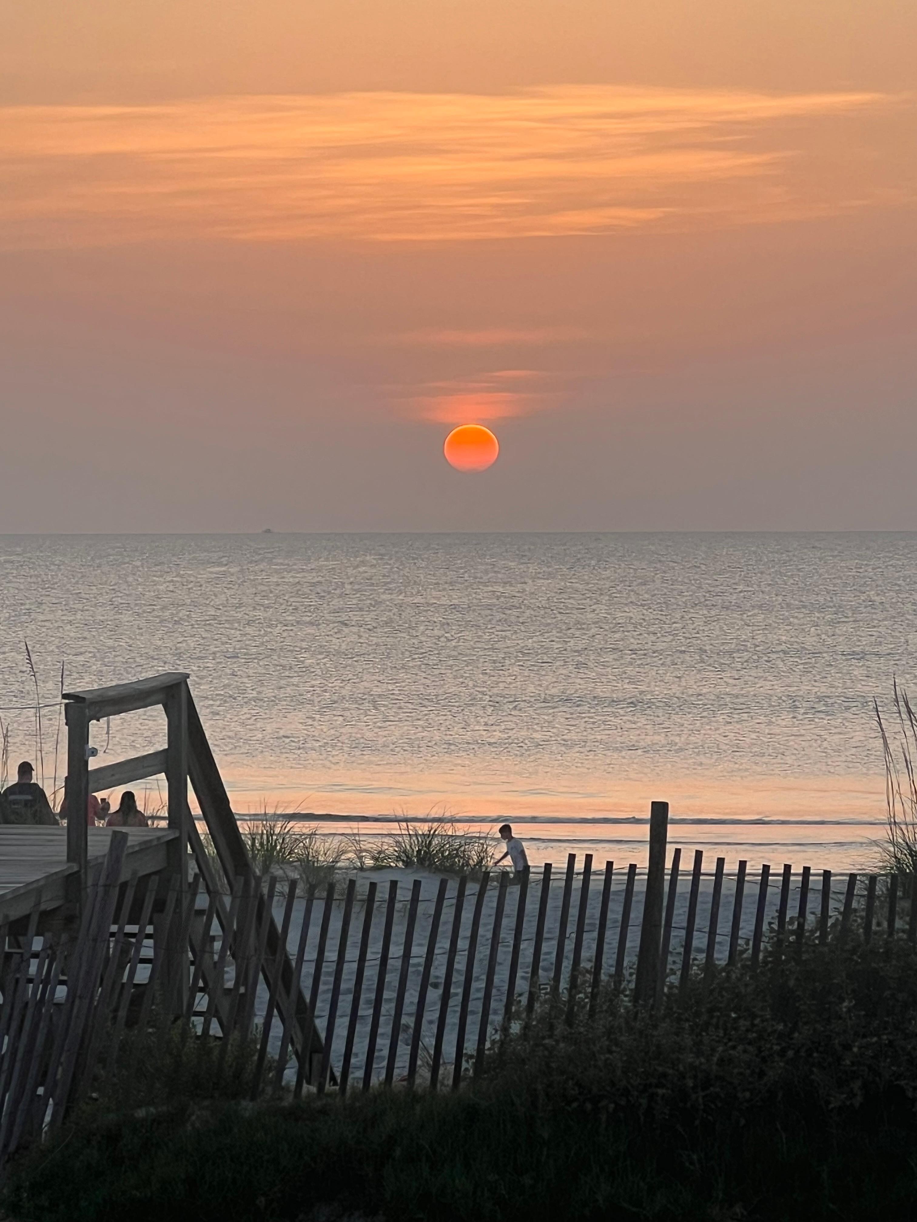 Watched the sunrise from our deck
